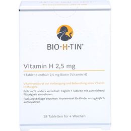 BIO-H-TIN Vitamin H 2,5 mg f&uuml;r 4 Wochen Tabletten 28 St