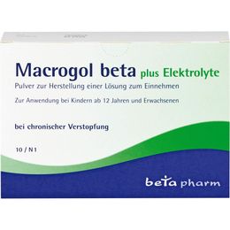 betapharm Macrogol beta plus Elektrolyte Plv.z.H.e.L.z.Einn. 10 St