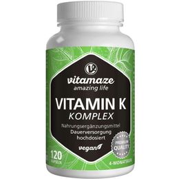 Vitamaze GmbH Vitamin K1+K2 Komplex hochdosiert vegan Kapseln 120 St