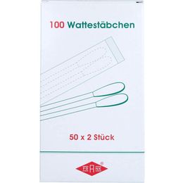 B&uuml;ttner-Frank Wattest&auml;bchen Holz 15 cm m.Wattekopf 50X2 St