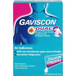Reckitt Benckiser Deutschland GmbH Gaviscon Dual 500mg/213mg/325mg Susp.z.Einn.Btl. 12X10 ml
