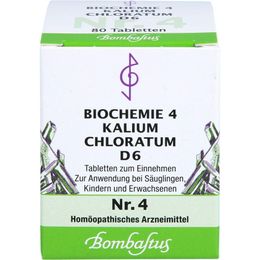 Bombastus Biochemie 4 Kalium chloratum D 6 Tabletten 80 St
