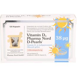 Vitamin D3 Pharma Nord D-Pearls 38 &mu;g Kapseln 120 St