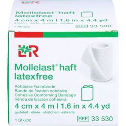 Lohmann & Rauscher Mollelast haft Binden latexfrei 4 cmx4 m wei&szlig; 1 St