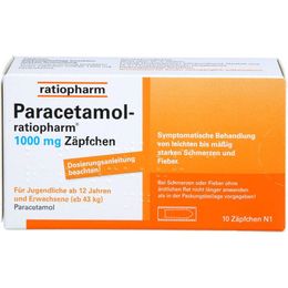 PARACETAMOL-ratiopharm 1.000 mg Zäpfchen 10 St