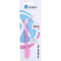 HAGER PHARMA Miradent Interd.Pic-Brush Set 1Halt+1Bü.tran.pink 1 St