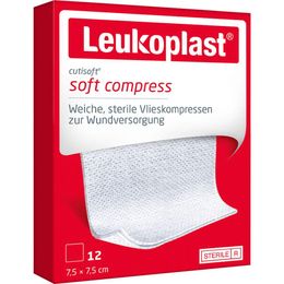 BSN Leukoplast Cutisoft Vlieskompr.steril 7,5x7,5 cm 12 St