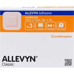 ACA M&uuml;ller Allevyn Adhesive 7,5x7,5 cm haftende Wundauflage 3 St