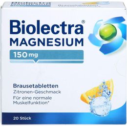 HERMES Arzneimittel Biolectra Magnesium 150 mg Zitrone Brausetabletten 20 St