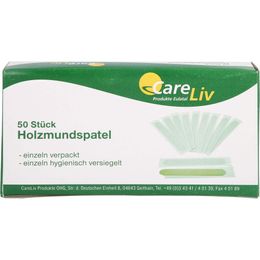 CareLiv Holzmundspatel einzeln verpackt 50 St