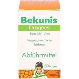 Bekunis Dragees Bisacodyl 5 mg magensaftres.Tabl. 80 St