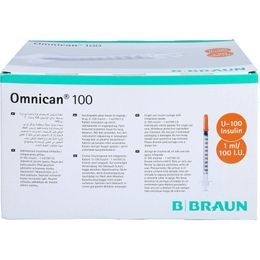 B.Braun Omnican Insulinspr.1 ml U100 m.Kan.0,30x12 mm ein. 100X1 St