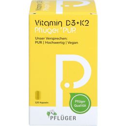 Pfl&uuml;ger&reg; Vitamin D3+K2 Pfl&uuml;ger Pur 1.000 I.E./75 &mu;g Kapseln 120 St