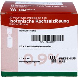 Fresenius Isotonische Kochsalzl&ouml;sung 0,9% Plastikampullen 20X5 ml
