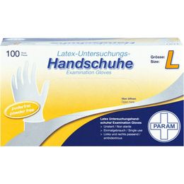 PARAM Handschuhe Einmal Latex puderfrei L 100 St