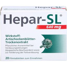 MCM KLOSTERFRAU Vertr. GmbH HEPAR-SL 640 mg Filmtabletten 20 St