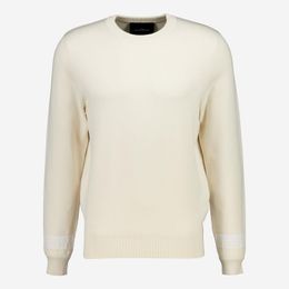 John Richmond Cremefarbener Pullover mit Logos