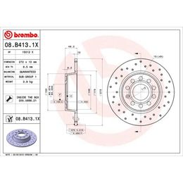 Brembo Bremsensatz-Vorn und hinten Bremsensatz, Scheibenbremse vorne rechts links Gelocht 280mm f&uuml;r SKODA VW (SVW) ROEWE (SAIC) SEAT (FAW) JETTA AUDI