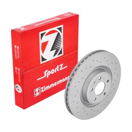 Zimmermann Bremsscheibe SPORT COAT Z 100.3356.52 vorne rechts links Gelocht 345mm f&uuml;r VW (SVW) AUDI (FAW) PORSCHE VAG 4G0615301AE 4G0615301AF 4G061530
