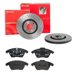 Brembo Bremsensatz-Vorderachse XTRA LINE SK8K0F65N8 Bremsensatz, Scheibenbremse vorne rechts links Gelocht/innenbel. 302mm f&uuml;r PEUGEOT CITRO&Euml;N 425260