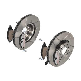 Brembo Bremsensatz-Vorderachse MAX LINE Bremsensatz, Scheibenbremse vorne rechts links innenbel&uuml;ftet 312mm f&uuml;r SKODA VW (SVW) SEAT (FAW) AUDI JZW69815