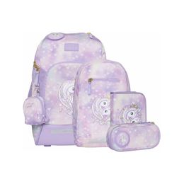 Beckmann Schulranzenset Active Air FLX - 6-Tlg. Set Unicorn Princess Purple | Gr.: onesize