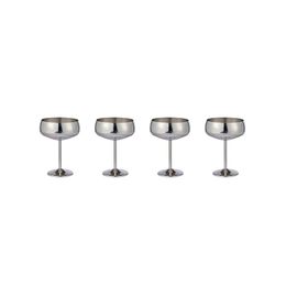 Butlers Champagnerschale MANHATTAN LOUNGE 4-Set in Silber | Gr.: onesize