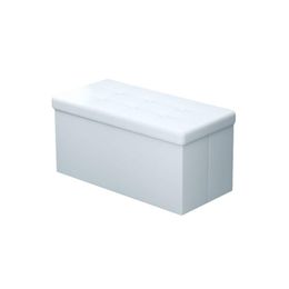 Intirilife Faltbare Sitzbank 78x38x38 cm in OPALWEISS | Gr.: onesize