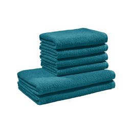 REDBEST Frottier, Leichtfrottier Frottier-Set 6-tlg. Oceanside in petrol | Gr.: onesize