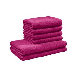 REDBEST Frottier, Leichtfrottier Frottier-Set 6-tlg. Oceanside in fuchsia | Gr.: onesize