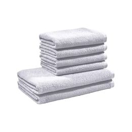 REDBEST Frottier, Leichtfrottier Frottier-Set 6-tlg. Oceanside in silber | Gr.: onesize