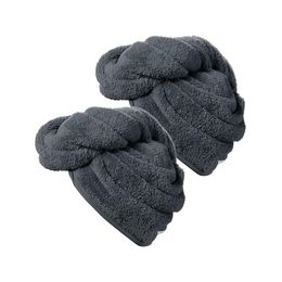 Erwin Müller Erwin Müller Frottier Turban 2er-Pack in anthrazit | Gr.: onesize