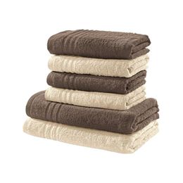 REDBEST Frottier Frottier-Set 2-farbig 6-tlg. New York in taupe-creme | Gr.: onesize