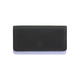 DuDu Geldbörse RFID Leder 17,5 cm in black-lavander | Gr.: onesize