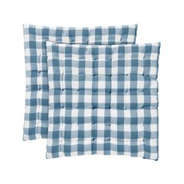REDBEST Baumwolle Stuhlkissen 2er-Pack Nashville in blau | Gr.: onesize