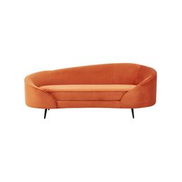 Beliani 3-Sitzer Sofa SAVAR in Orange/Schwarz - (W) 183 x (H) 75 x (L) 85 cm | Gr.: onesize