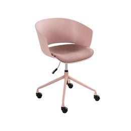 Beliani B&uuml;rostuhl GLEEFUL in Rosa/Schwarz - (W) 64 x (H) 77 x (L) 64 cm | Gr.: onesize