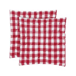 REDBEST Baumwolle Stuhlkissen 2er-Pack Nashville in rot | Gr.: onesize