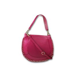 Leder Schultertasche, Umhängetasche Toscanto Tasche pink ca. 36cm | Gr.: onesize