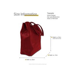 Leder Shopper, Schultertasche Toscanto Tasche rot ca. 28cm | Gr.: onesize