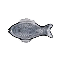 IB Laursen Servierplatte FISCH Blau Glas 28x15 cm | Gr.: onesize