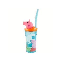 Peppa Pig Stor Trinkbecher 3D Kinderbecher & Strohhalmbecher 360ml | Gr.: onesize