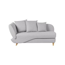 Beliani Chaiselongue MERI in Grau/Braun - (W) 155 x (H) 76 x (L) 69 cm | Gr.: onesize