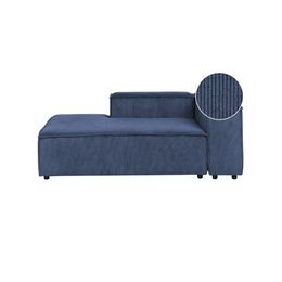 Beliani Chaiselongue ARDAL in Blau/Schwarz - (W) 119 x (H) 68 x (L) 180 cm | Gr.: onesize