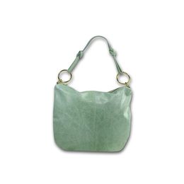 Leder Umhängetasche Toscanto Tasche hellgrün, mint ca. 33cm | Gr.: onesize