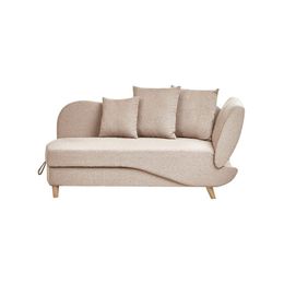 Beliani Chaiselongue MERI in Braun/Braun - (W) 155 x (H) 76 x (L) 69 cm | Gr.: onesize