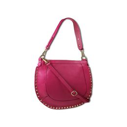 Toscanto Schultertasche, Umhängetasche Leder pink ca. 36cm | Gr.: onesize