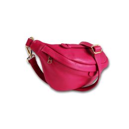 Leder Gürteltasche Toscanto Tasche pink ca. 30cm | Gr.: onesize