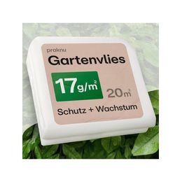 Praknu 20m² Gartenvlies für Pflanzen 2 x 10m - 17g/m² | Gr.: onesize