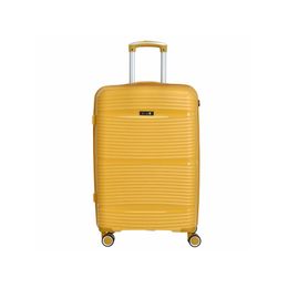 d&n D&N Travel Line 4200 - 4-Rollen-Trolley M 67 cm (taupe) in gelb | Gr.: onesize